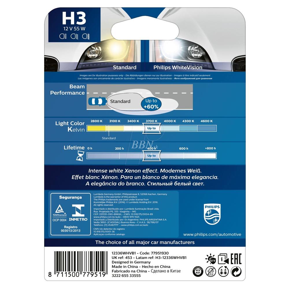 Philips H3 12V 55W PK22s WhiteVision - blister 1ks | BBN E-Shop
