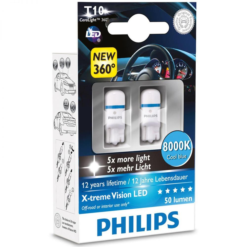 Philips X-treme Vision LED W5W W2,1X9,5D 1W 8000K | BBN E-Shop